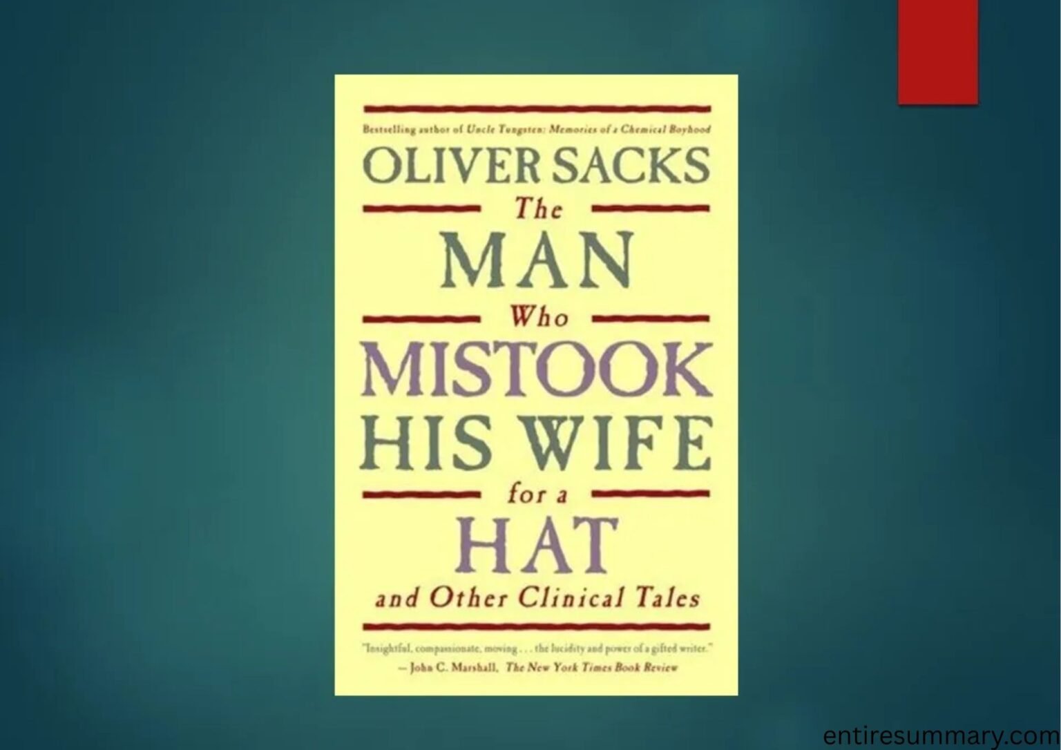 The Man Who Mistook His Wife for a Hat: Complete Summary